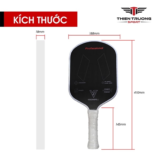 Vợt Pickleball 3K Carbon chuyên nghiệp đạt tiêu chuẩn USAPA